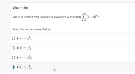 Solved Question Which Of The Following Functions Is Chegg