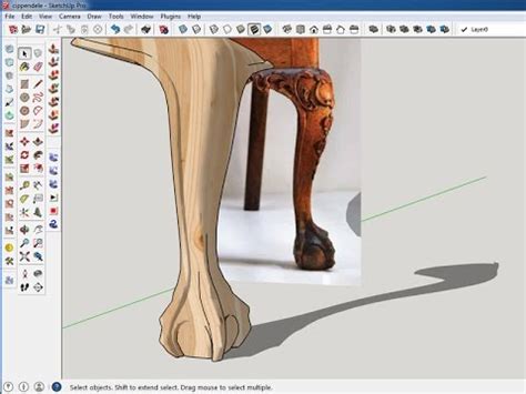 Sketchup Chippendale Chair Part YouTube