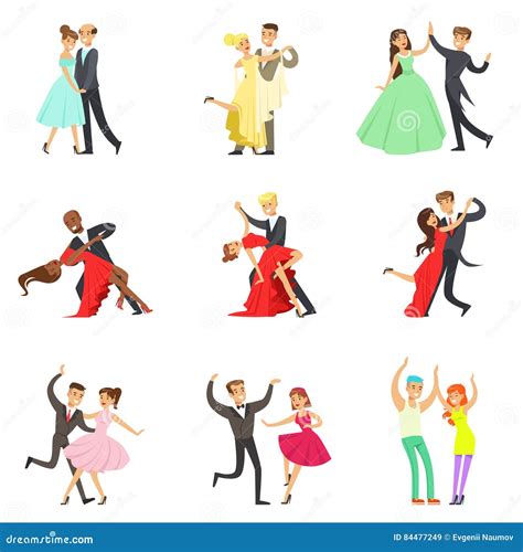 Professional Dancer Couple Dancing Tango Waltz And Other Dances On