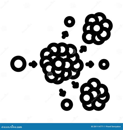 Ilustración Vectorial De La Línea De Energía De Fisión Nuclear