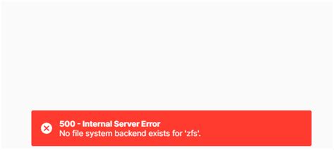 No File System Backend Exists For Zfs Plugins Openmediavault