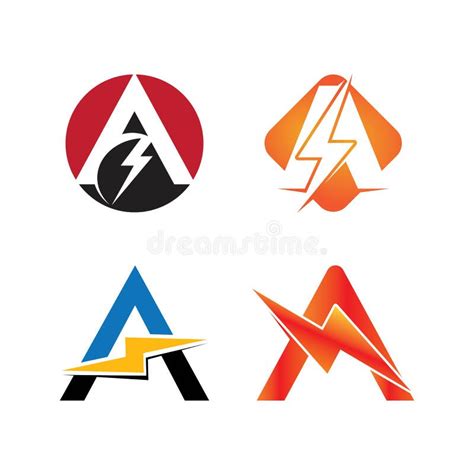 A Letter Lightning Logo Stock Vector Illustration Of Brand 260446353