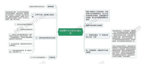 因感情不合分居的证据认定思维导图编号p6210590 Treemind树图