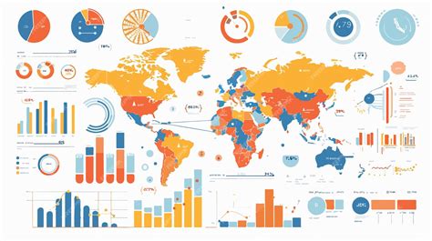 Stylish Business Infographics Flat Vector Isolated Modern Creative Graphs Charts Data