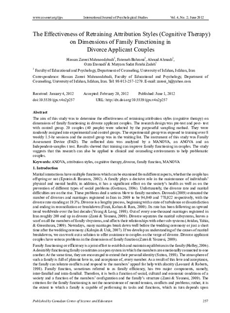 Pdf The Effectiveness Of Retraining Attribution Styles Cognitive