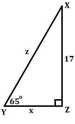 Using A Trigonometric Ratio To Find A Side Length In A Right Triangle Geometry Study Com