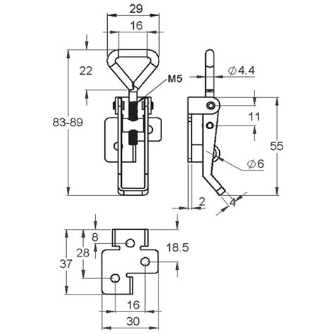 Best Over Centre Fastener Wsafety Catch 29 X 89mm Zinc Plated Ues Hardware Ues Hardware