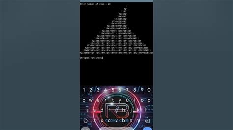 🔢number Pyramid Program In C Language 🔢coding Trending Viralvideo