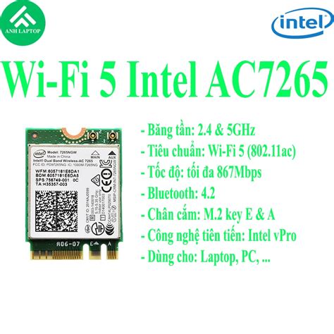 Card Wifi Intel Ac L P Cho Laptop Pc B Ng T N T C