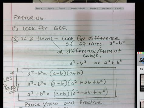 Factoring With 2 Terms