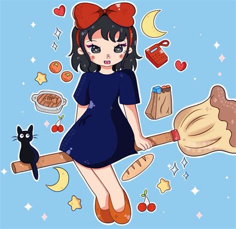 Kikis Delivery Service Fanart En 2024 Estudio Ghibli Dibujos