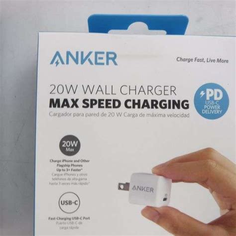 Lot Of 3 Anker Powerport Pd Nano 20w Usb C Wall Charger White