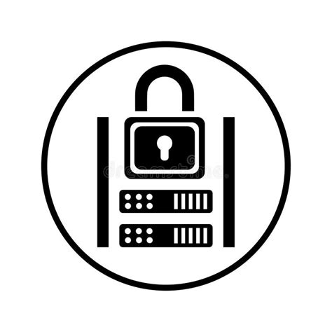 Database Security Server Storage Icon Stock Illustration Illustration Of Outline