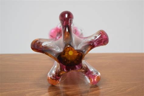 Art Glass Vase By Josef Hospodka For Chribska Glassworks 1960s For