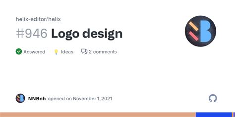 logo design · helix editor helix · discussion 946 · github