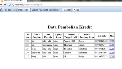Membuat Script Edit Menggunakan Php Tkj Blackom Bray