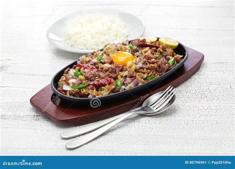 Pork Sisig Filipino Cuisine Stock Image Image Of Head Cuisine 80796961