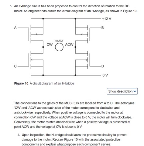 Solved B An H Bridge Circuit Has Been Proposed To Control Chegg Com