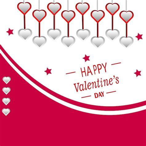 Premium Vector Valentines Day Concept Background Vector