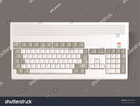 Vintage Computer 16 Bit On Gray Stock Vector Royalty Free 538539922 Shutterstock