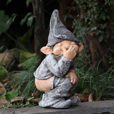 Funny Gnome Miniature Dwarf Pooping Figurine Statue For Your Etsy
