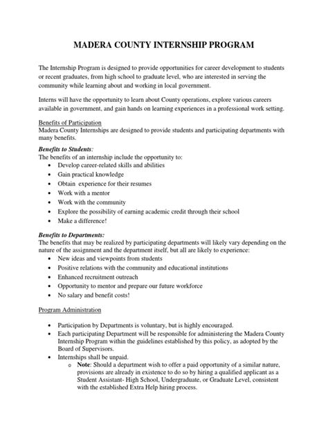 Internship Program Policy Internship Academia