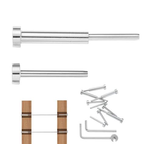 SVOPES Pack In Cable Railing Kit T Stainless Steel Invisible Receiver And Swage Stud