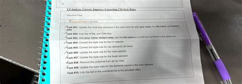 C Analyze Correct Improve Correcting Css Style Rules Attached Files