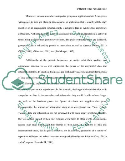 Differences And Connections Between Groupware And Ordinary Databases Essay