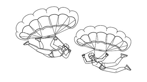 premium vector skydiver parachute vector extreme skydiving sky