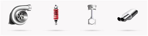 Premium Vector Vector Illustration Car Parts Icons Set Realistic 3d