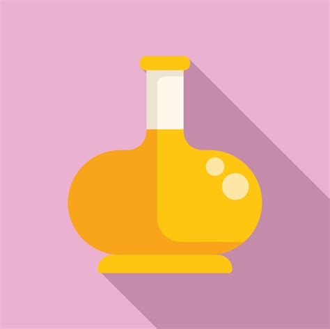 Premium Vector Chemistry Flask Bubbling With Yellow Liquid Icon