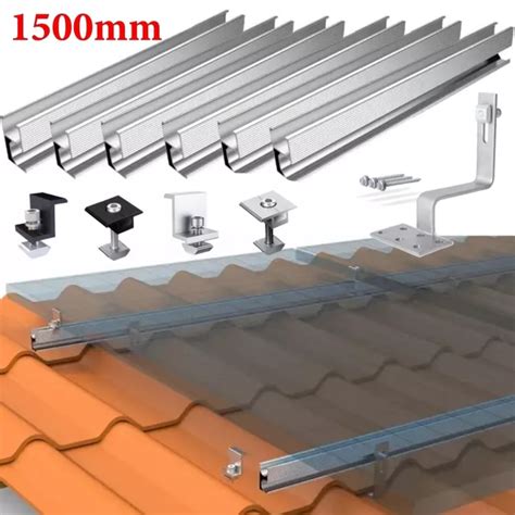 SOLARSCHIENE DACHHAKEN PV Montageschiene Solarmodul 150cm Aluprofil
