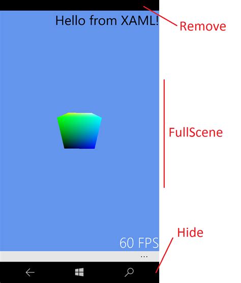 Xaml Directx Fullscene Windows 10 Mobile Stack Overflow