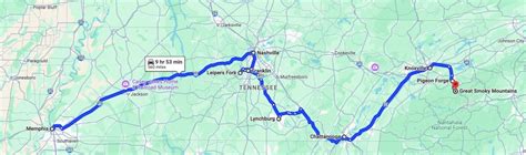 Tennessee Road Trip Map