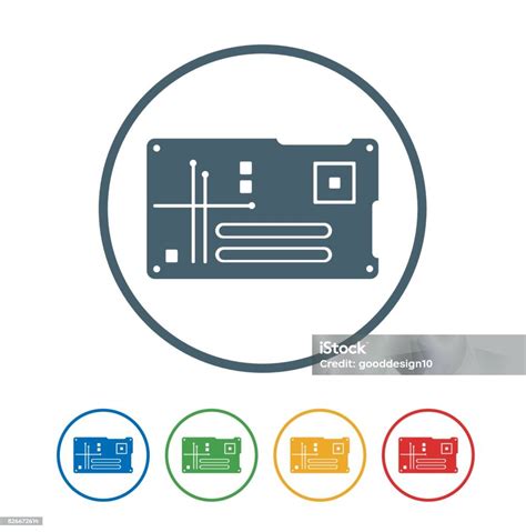 白 Backgroundvector 圖圖示主機板平面圖標孤立向量圖形及更多主機板圖片 主機板 電腦 一個物體 Istock