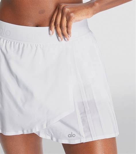 Alo Yoga White Aces Tennis Skirt Harrods Uk