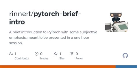 GitHub Rinnert Pytorch Brief Intro A Brief Introduction To PyTorch