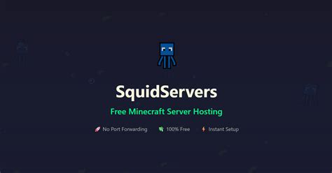 Squidservers Free Minecraft Server Hosting No Port Forwarding Required