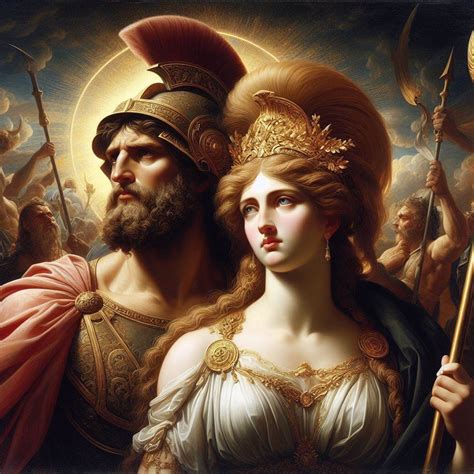 Duo Of War Ares And Athena By N 0 Vate On Deviantart