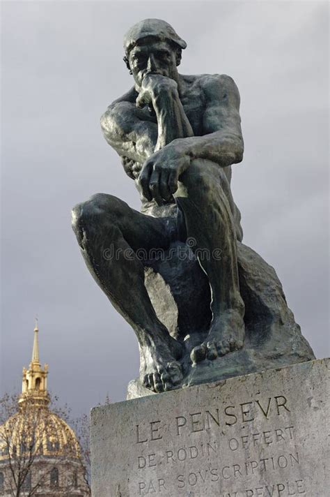 O Pensador Por Rodin Foto Editorial Imagem De Gravado 3295281