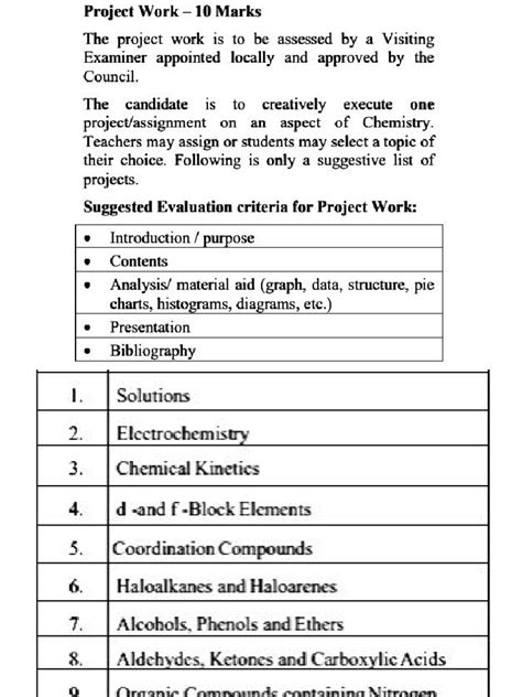 Content For Chemistry Project Class 12 Pdf