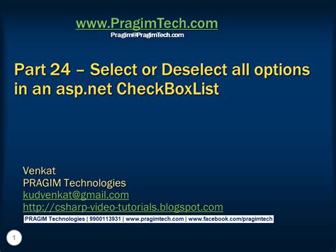 Sql Server Net And C Video Tutorial Part 24 Select Or Deselect