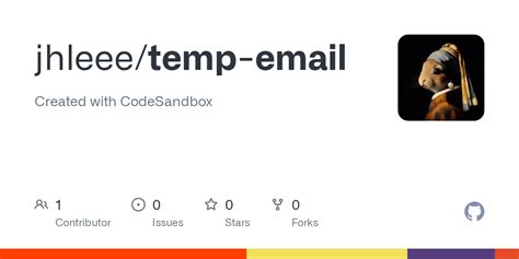 GitHub Jhleee Temp Email Created With CodeSandbox