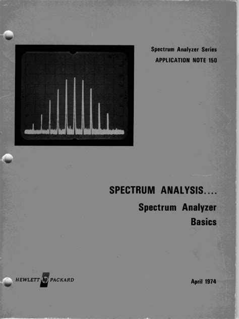 Spectrum Analysisspectrum Analyzer Basics Pdf