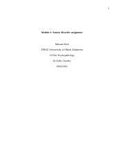 Module3 Assignment Docx 1 Module 3 Anxiety Disorder Assignment