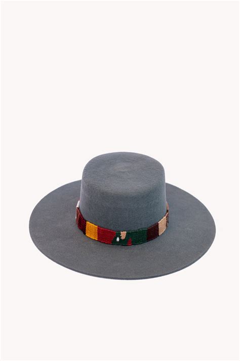 Dusty Blue Spanish Hat Unisex Handmade Hats Bolero Style Andeana Hats