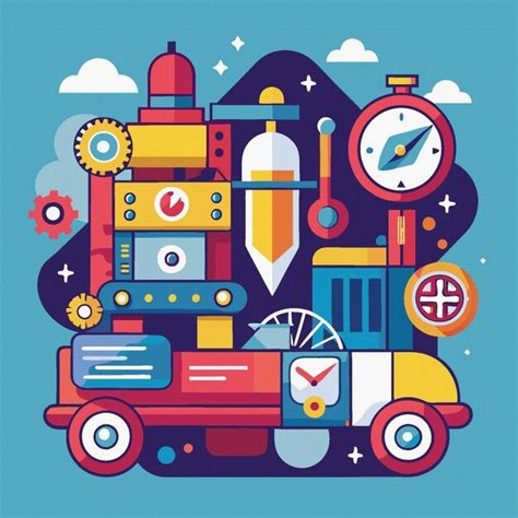 Timemachine Design Premium Ai Generated Vector