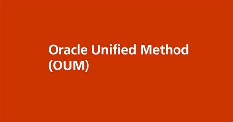 Oracle Unified Methodology Oum Implementation Steps Pyramid Fusion