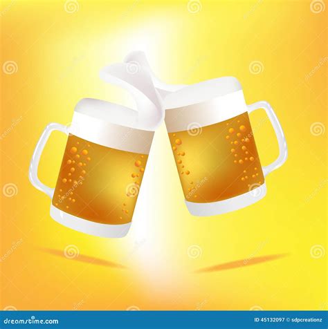Beer Mugs Cheers Stock Illustration Illustration Of Symbol 45132097